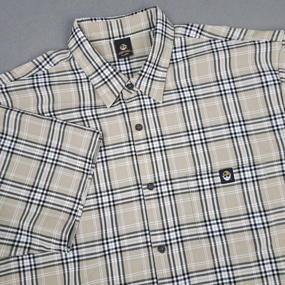 Lowrider | Shirts | Y2k Lowrider Button Up Shirt Men Xl Tan Plaid ...